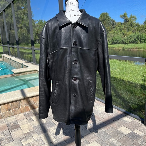 Chamois | Jackets & Coats | Chamois Vintage Black Leather Jacket | Poshmark